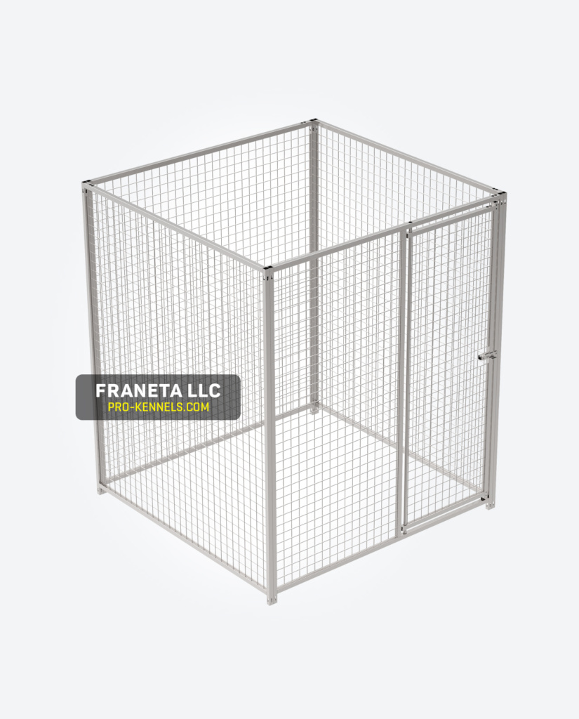 Single 5x5ft Galvanized Wire Mesh Dog Kennel – Pro Kennels