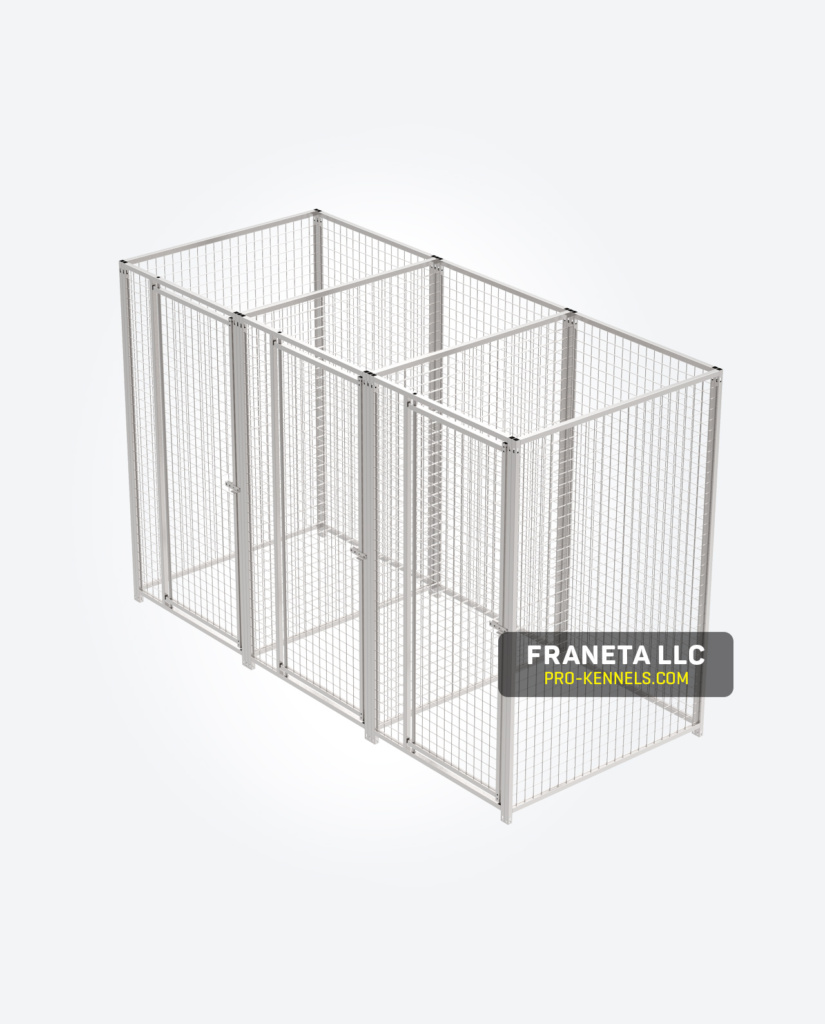 2-Run 5x5ft Galvanized Wire Mesh Dog Kennel – Pro Kennels