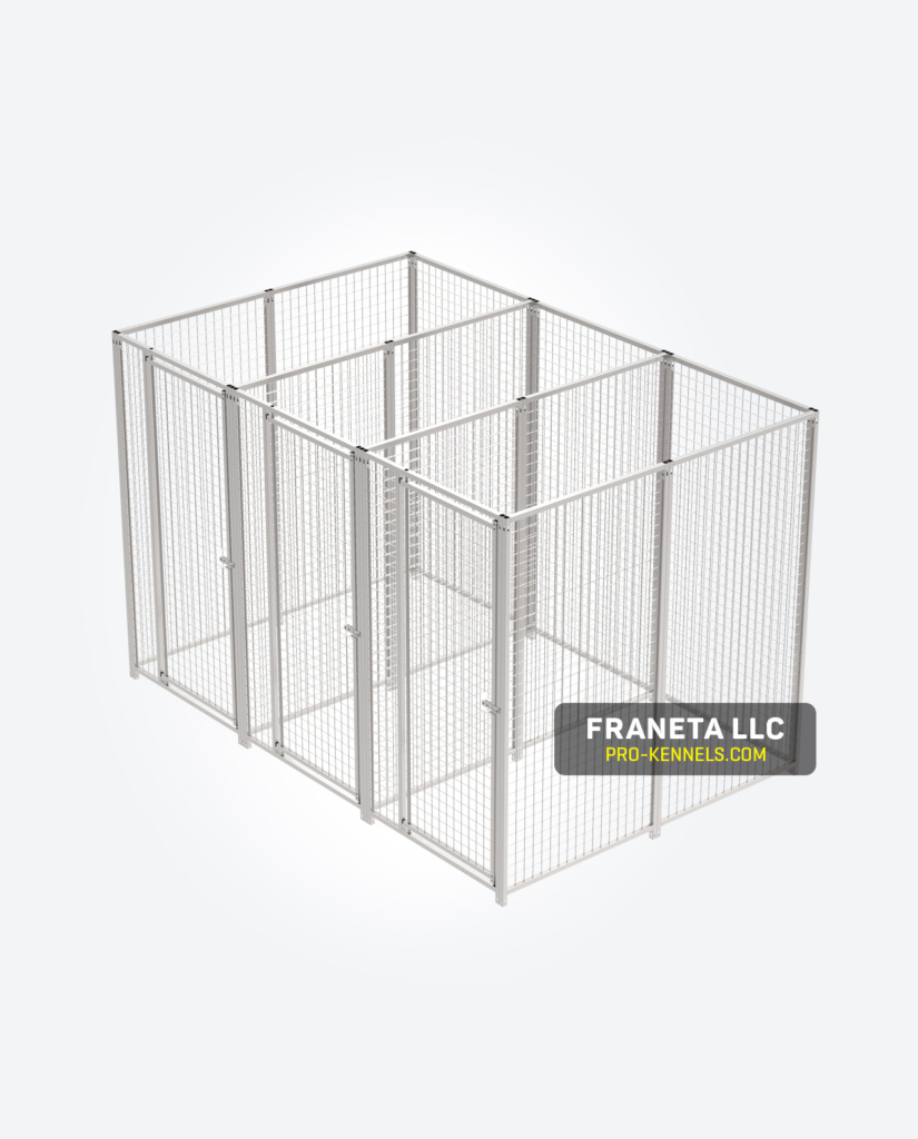 3-Run 3x6ft Galvanized Wire Mesh Dog Kennel – Pro Kennels